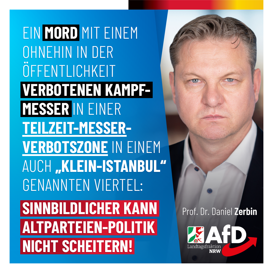 Islamisten halten sich nicht an Waffenverbote! - AfD-Fraktion NRW