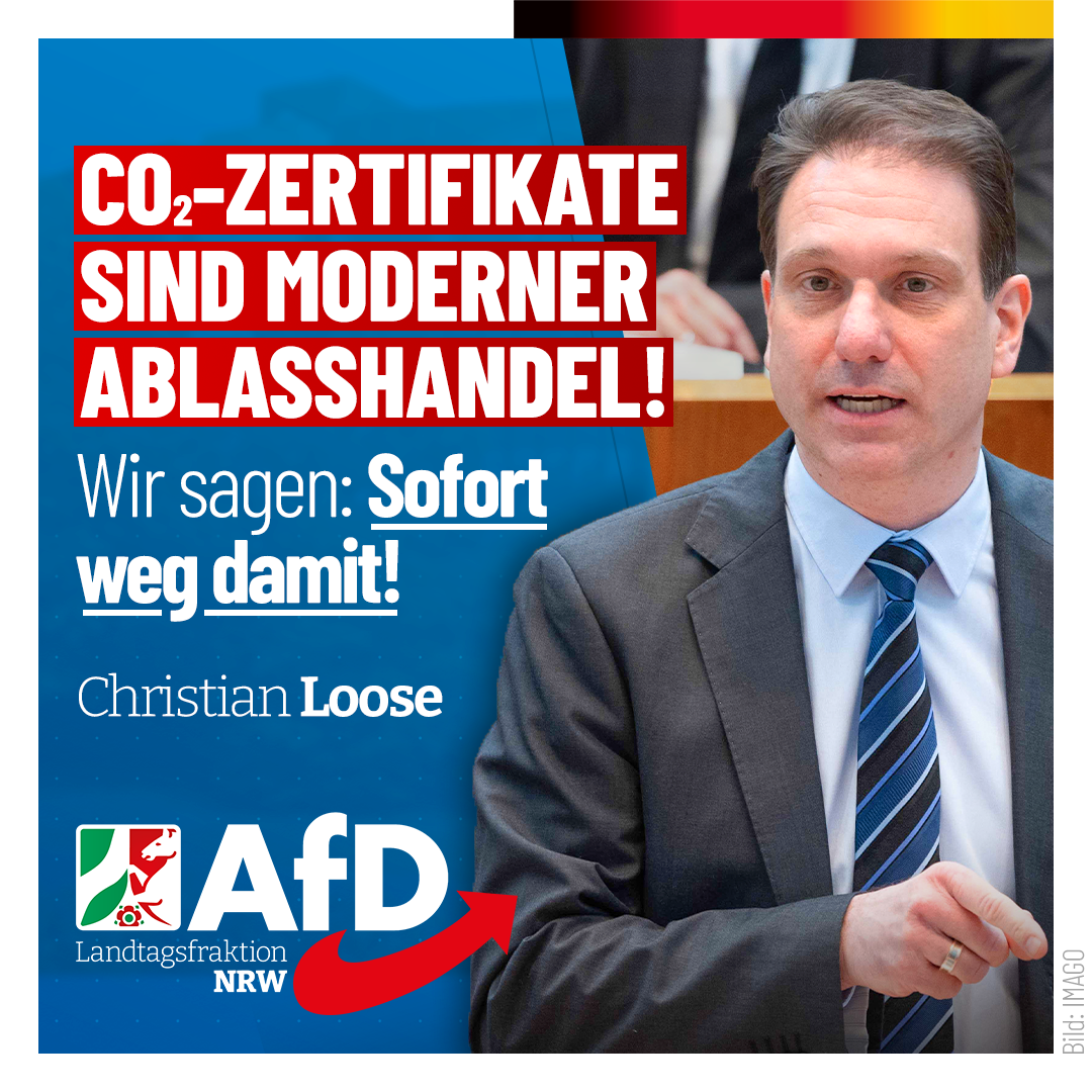 CO2-Zertifikate sind moderner Ablasshandel! - AfD-Fraktion NRW