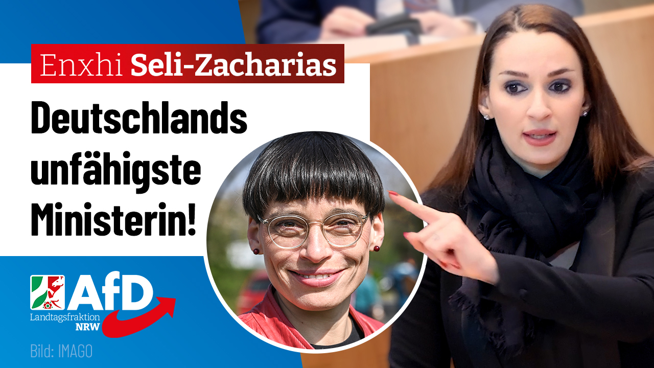 Deutschlands unfähigste Ministerin demontiert! – Enxhi Seli-Zacharias (AfD) - AfD-Fraktion NRW